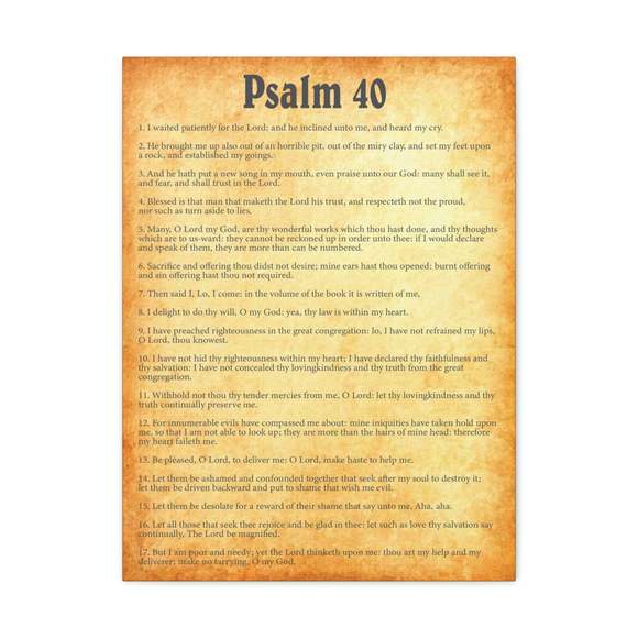 Express Your Love Gifts | Art | Scripture Sign Psalm 4 Chapter Gold Bible Canvas Christian Wall ...